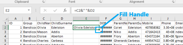 Tip – Reordering columns and combining columns in Excel – Kindergarten ... Tip – Reordering columns and combining columns in Excel – Kindergarten ...