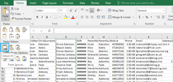 Tip Reordering Columns And Combining Columns In Excel Kindergarten It Program